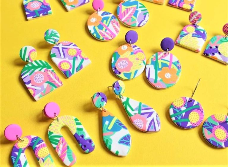 How to Make a Polymer Clay Slab for Earrings - Easy! - Wearably Weird