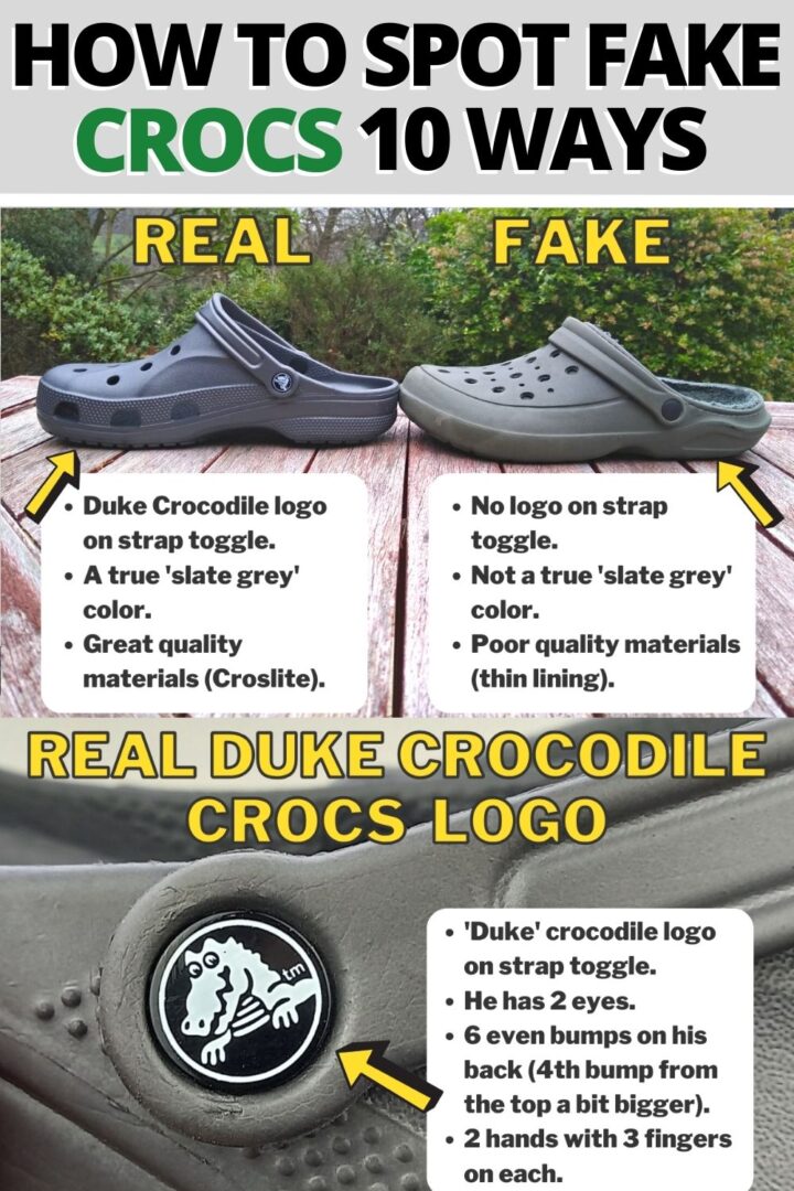 How To Spot Fake Crocs – 10 Differences (Photos) - Wearably Weird